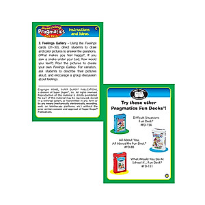 Super Duper Publications | Practicing Pragmatics Fun Deck | Conversation and Social Skills Flash Cards | Educational Learning Materials for Children