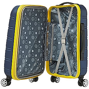 Rockland Melbourne Hardside Expandable Spinner Wheel Luggage, Navy, Carry-On 20-Inch