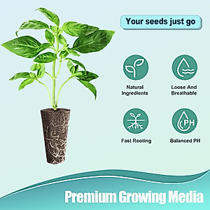 Haligo 100pcs Square Pods for Hydroponics Growing System, 50pcs Square Grow Sponges with 50pcs Pods Labels, Supplies Replacement, Compatible with IDOO, QYO, LYKO (Square)