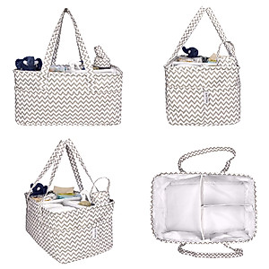 BAGLHER Baby Diaper Caddy Organizer,Large Baby Product Storage Rack and Kindergarten Storage Box,Portable Diaper Rack and Car Storage Box.