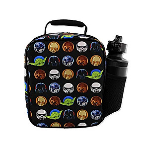 Disney Star Wars Boy's Girl's Adult's Soft Insulated School Lunch Box (One Size, Black)