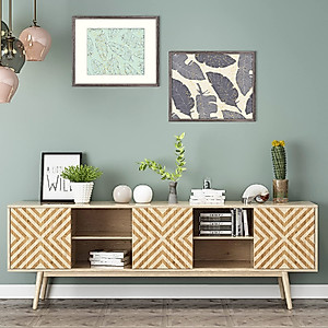 Golden State Art, 16x20 Picture Frame - Ivory Mat for 11x14 Photos - Grey Wood Grain Style - Wall Display - Great for Poster, Weddings Photos, Family Pictures, Memories, Gift