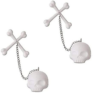 Leaf Tea Infuser, Silicone Tea Strainer, Coolrunner 2 Pcs Tea Bones Skull Tea Filter Diffuser for Loose Leaf Leaves, Mugs and Teapots