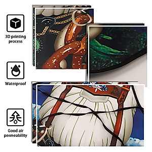 JFQ 2PCS Oktoberfest Apron, Oktoberfest Party German Dirndl with Adjustable Tying Ropes Cooking Gardening BBQ Baking Aprons for Bavarian Beer Festival