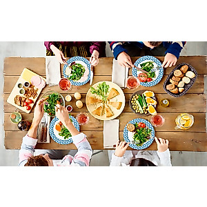 Ginkgo Paper Plates 10 inch Bulk 300 Count Thickened Disposable Christmas Plates Large Heavy Duty Dinner Paper Plates for Holiday, Party, Picnic and Everyday Use