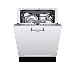 SHVM63W53N 24 300 Series Scoop Handle Dishwasher with 16 Place Settings 5 Wash Cycles 3rd Rack 44 dBA Noise Level and Extra Dry Option in Panel Ready