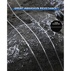 BLUEWING Monofilament Fishing Line Clear Invisible Thin Diameter Fishing String Mono Fishing Line, Dia.1.9mm*50YD*400LB