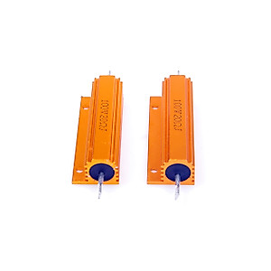 LM YN 100 Watt 20 Ohm 5% Wirewound Resistor Electronic Aluminium Shell Resistors Gold (Pack of 2)