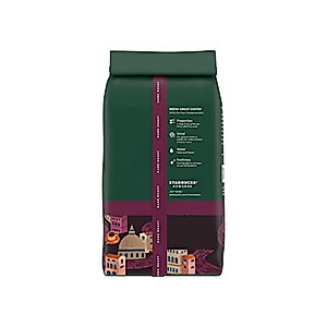 Starbucks Ground Coffee—Dark Roast Coffee—Italian Roast—100% Arabica—6 bags (12 oz each)