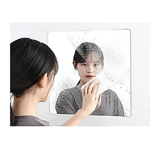 Plexiglass Acrylic Soft Mirror Non-Glass shatterproof Mirror Full Length Mirror Wall Mirror Frameless Home Fitness Mirror (4PCS) 12inch12inch(16)