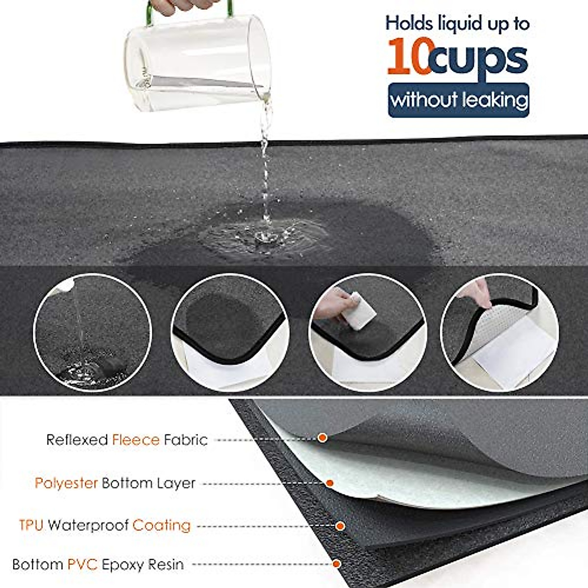 ULIGOTA Washable Pee Pads for Dogs 65"x45"/72"x72" Extra Large Reusable Puppy Pads Waterproof Puppy Training Pads, Non-Slip Dog Mats Fast Absorbent Whelping Pads for Playpen Mat