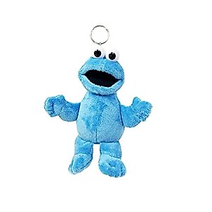 ALTAY Plush Soft Keychains Elmo, Big Bird, and Cookie Monster- Each 6 Inches Tall (Cookie Monster)