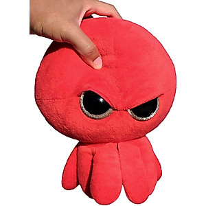 Grumpy Baby Octopus - Adorable Super Soft Plush Stuffed Animal Toy (Glitter Eyes) - Large 12 Inch - Unique Gift for Kids and Adults