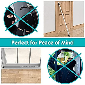 Door Security Bar,Sliding Door Lock Bar with Anti Lift Lock,Adjustable Sliding Door Security Bar for House, Apartment, School, Hotel Door Security System