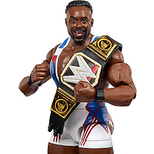 Mattel WWE Elite Collection Action Figure & Accessories, Series #98 Big E 6-inch Collectible with 25 Articulation Points & Swappable Hands