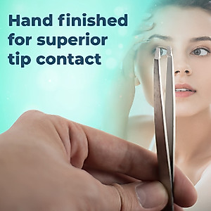 Bianco Brothers Professional Grade Stainless Steel Tweezers | Strong and Rust Resistant Tweezers with Straight Tip Design for Precision and Comfort | Perfect for Facial Hair Removal for Women & Men.