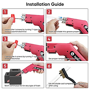 ROMECH Foam Cutter Pro Electric Hot Knife, 200W Styrofoam Cutting Tool Kit- with Heavy-duty Case Blades & Accessories RM-005 (200W)