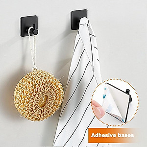 Bathroom Hardware Set, 16" Matte Silver Bathroom Accessory Set, 5 Pieces Hand Towel Bar Set Wall Mounted, Including 16" Hand Towel Bars, Toilet Paper Holders, Robe Towel Hooks Black