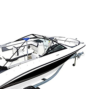 Camco Boat Cover Support Kit | Features an Easy-to-Use Telescoping Design, an Adjustable Height from 30-Inches to 50-Inches, and 50-Foot Nylon Strap Assembly (41970)