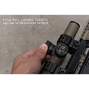 Monstrum G3 1-6x24 First Focal Plane FFP Rifle Scope with Illuminated MOA Reticle (Black)