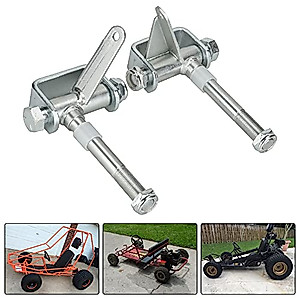GREHUA Right Left Steering Spindle Bracket Set 5/8" Axle Kingpin 4-1/2" Long 2PCS for 212cc 196cc 6.5hp 420cc 301cc 13hp 15hp Manco Yerf-dog Azusa Go Kart Replacement Parts Cart Accessories Heavy duty
