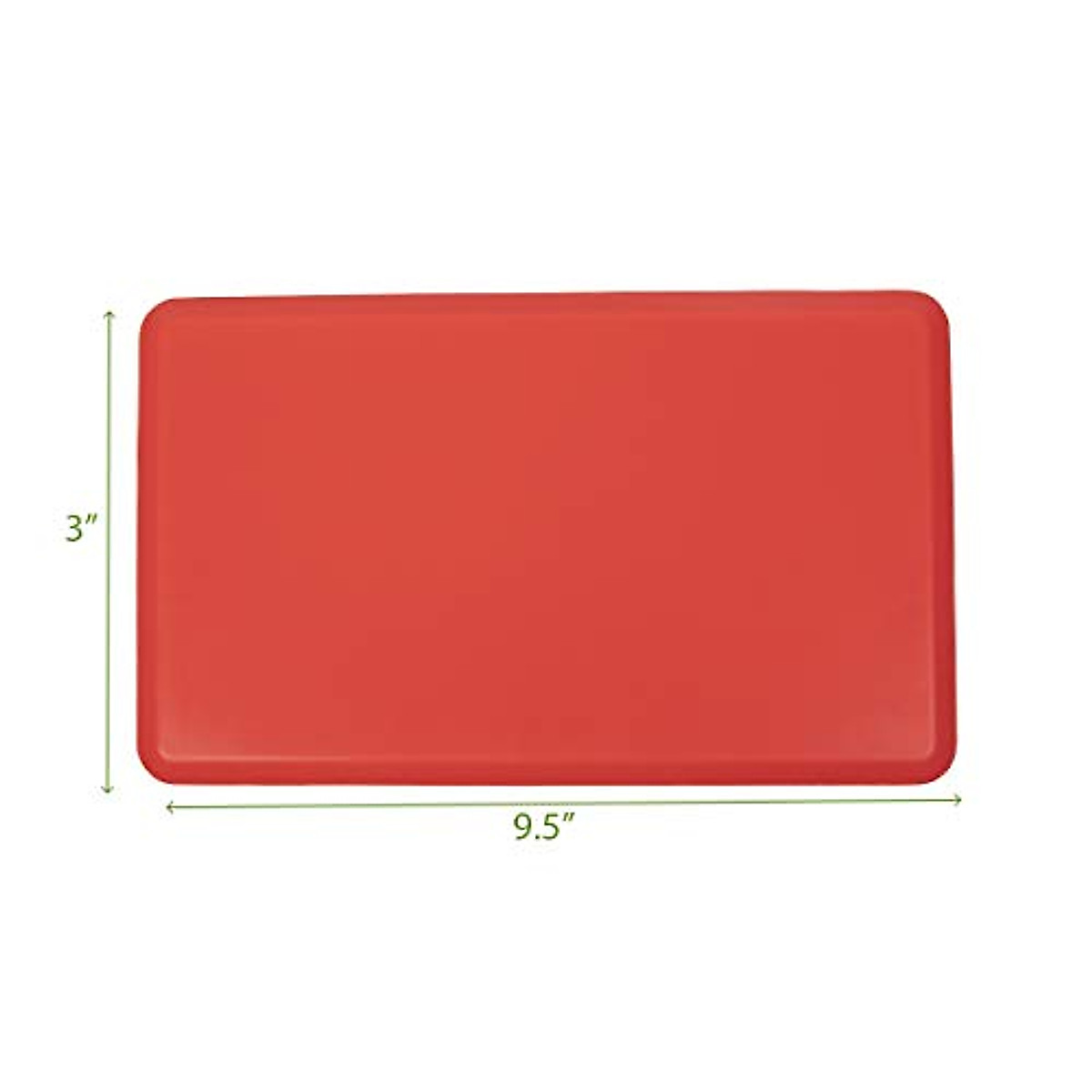 Mind Reader Anti Fatigue Comfort Floor Mat Kitchen Standing Mat Durable and Waterproof Perfect for Standup Desks, Kitchens, Garages, Relieves Foot, Knee, and Back Pain, 16.5" x 27", Red