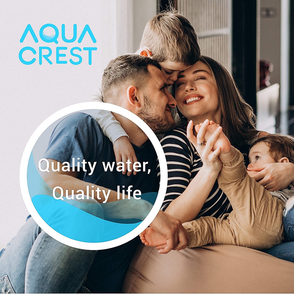 AQUACREST FXHSC&FXHTC 10" x 4.5" Whole House Water Filter, Replacement for GE FXHSC/FXHTC, Culligan R50-BBSA/RFC-BBSA, Pack of 4