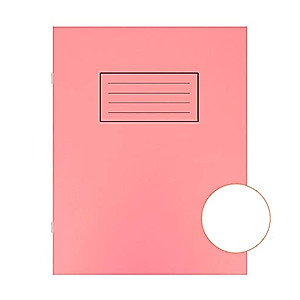Silvine Exercise Book Plain 75gsm 80 Pages 229x178mm Pink EX112 [Pack of 10], 9x7