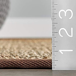 NuLOOM Elijah Farmhouse Seagrass Area Rug, 3' x 5', Brown