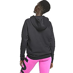 Nike Women's Sportswear Essential Fleece Hoodie (XL, Black/White)