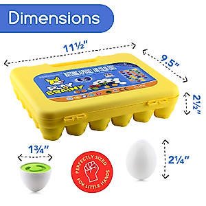 Play Brainy Montessori Alphabet Matching Eggs, 26 Pc. ABC Letter Set, Educational Early Learning Toys and Shape Recognition Sorter Puzzle for Toddlers and Preschool Students, Easter Gift