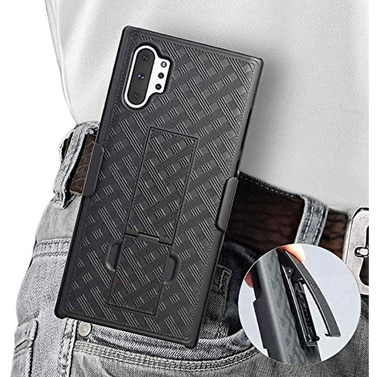 Aduro Cell Phone Holsters for Samsung Galaxy Note 10 Plus Case Protector Includes Belt-Clip & Built-in Kickstand