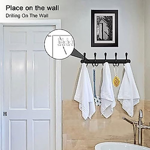 C&AHOME Over The Door Hooks - 10 Hooks Over Door Hanger Racks,Over Door Coat Rack for Hanging Clothes Hat Towel, Heavy Duty Black Over The Door（Stainless Steel）