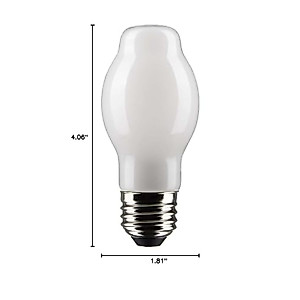 Satco 6Pk 8w BT15 LED 2700K Medium Base White Dimmable - 60w equiv