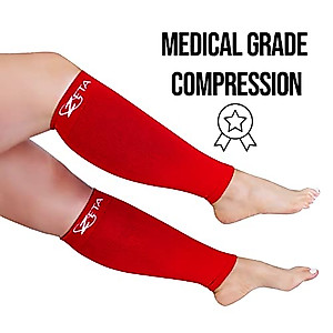 Zeta Wear Plus Size Leg Sleeve Support Socks - The Wide Calf Compression Sleeve Women Love for Its Amazing Fit, Cotton-Rich Comfort, Graduated Compression & Soothing Relief, 1 Pair, Size 2XL, Black