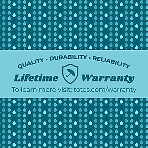 totes Titan Automatic Open Close Windproof & Water-Resistant Foldable Umbrella, Black