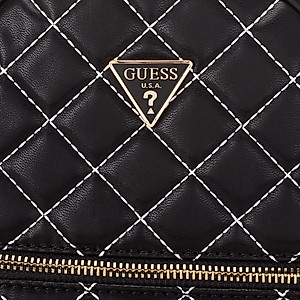 GUESS womens Cessily Backpack, Black Multi, one size US