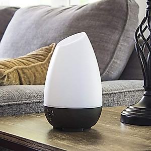 HealthSmart Essential Oil Diffuser, Cool Mist Humidifier and Aromatherapy Diffuser, FSA HSA Eligible with 500ML Tank for Large Rooms, Adjustable Timer, Mist Mode and 7 LED Light Colors, White