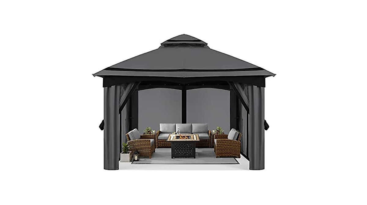 MASTERCANOPY 10x10FT Outdoor Gazebo with Mosquito Netting