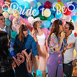 Pre-Strung Bride To Be Banner with Diamond Ring Detail, Wedding Shower Decorations | Bachelorette Party Banner | Bride To Be sign for Backdrop | Bridal Shower Decor. Did we mention no DIY?