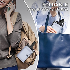 Luggage Cup Holder Travel Drink Bag for Suitcase Portable Foldable Luggage Drink Caddy with Handle, Fits Roll on Suitcase Handle, Gifts for Flight Attendants Creative Travel Accessories (Gray)