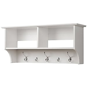 Prepac 36 inch Wide Hanging Entryway Shelf, White