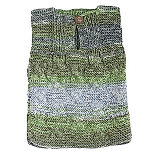 Baby Vest Hand Knit Cable Knitting Wool Baby Boy/Girl Unisex Clothing Green - 1-3 months