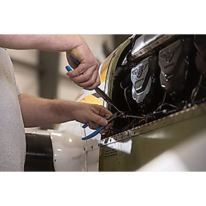 Channellock 718 8-Inch Flat Nose Pliers | Duckbill Jaw Pliers with Extra Long Nose and Crosshatch Teeth Pattern Designed for Hard-to-Reach Places | Forged of High Carbon Steel | Made in the USA