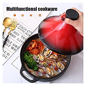 Easy To Clean Moroccan Tagine With Lid Lead Free Casserole Stew Pot For Different Cooking StylesHome Kitchent 22.5.29 (Color : Blue)