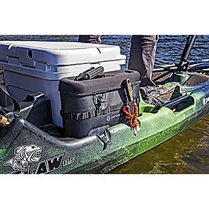 Perception Kayaks Saddle Bag | Tackle Storage System for Outlaw Kayak | Holds Two 3600 Plano Boxes | Splash Resistant | Zipper Top |, Black