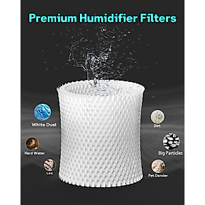 Leemone 2-Pack Bedside Humidifier Filter Replacement Compatible with Canopy Bedside & Nursery Humidifiers, Made with Wood Pulp & Paper Filter, Humidifier Wicking Filter Lasts Up to 6 Weeks