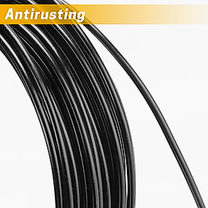 16.4 Feet Black Aluminum Craft Wire 3 mm Thickness Bendable Metal Craft Wire for DIY Crafts Making