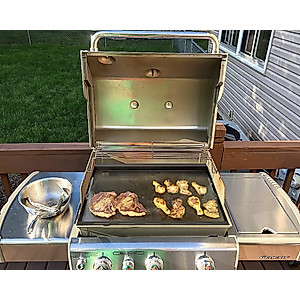 Full-Size Griddle Inserts for Weber Genesis 300 Gas Grill, Griddle for Weber Genesis 300 Series E-310 E-320 E-330 S-310 S-320 S-330 EP-310 EP-320 EP-330 CEP-310 CEP-330 Replace for Weber 7524 Grate*2