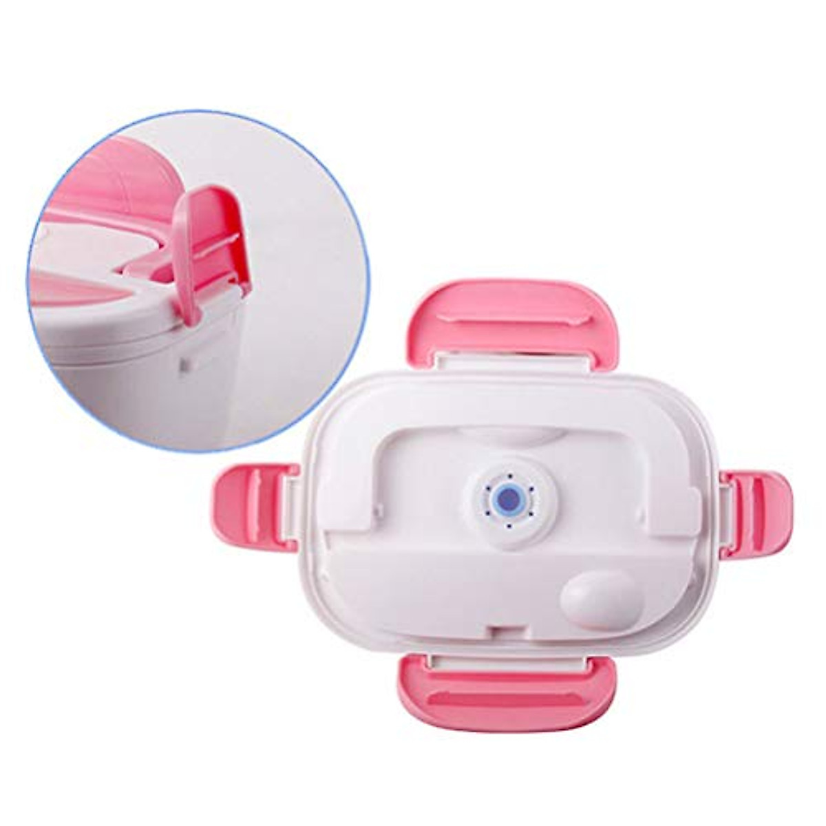 INVODA Electric Lunch Box 110V Food Heating Lunch Hot Box Portable Insulated Bento Box Electric Lunch Container for Office Travel Home (Orange)